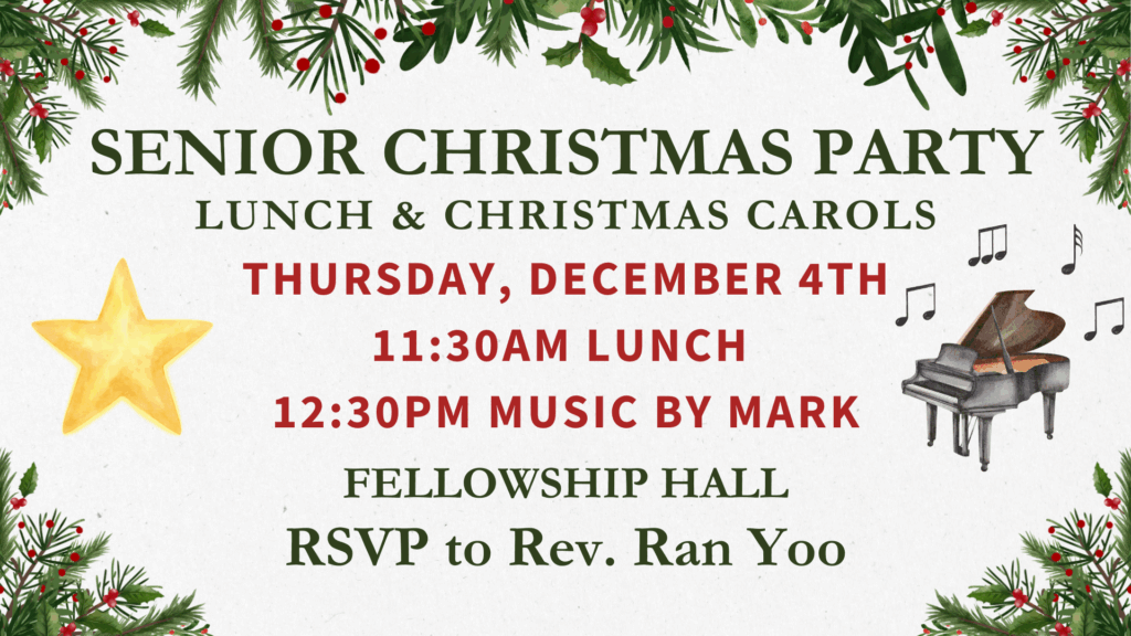 Senior Christmas Party - First United Methodist Church
